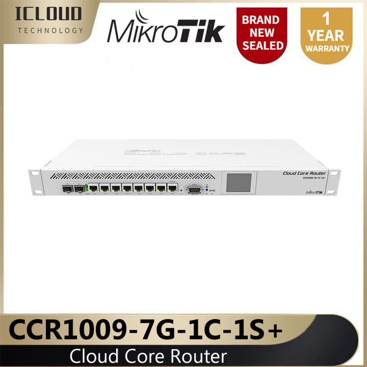 Mikrotik Cloud Core Router CCR1009-7G-1C-1S+ 1U rackmount, 7x Gigabit ...