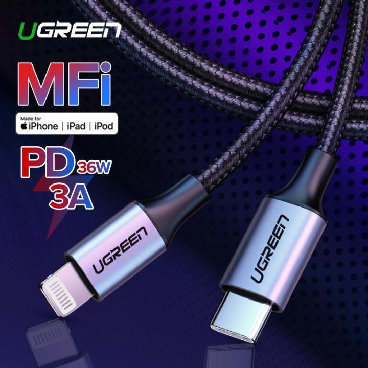 UGREEN Nylon Braid MFi USB C to Lightning Cable for iphone 14,iphone 14 ...