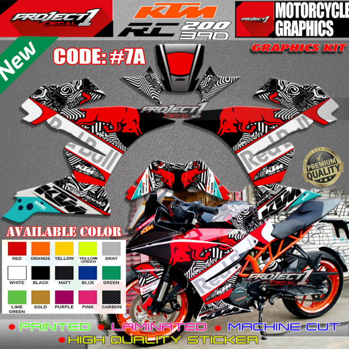 KTM RC 200/390 full decal graphics kit | Lazada PH