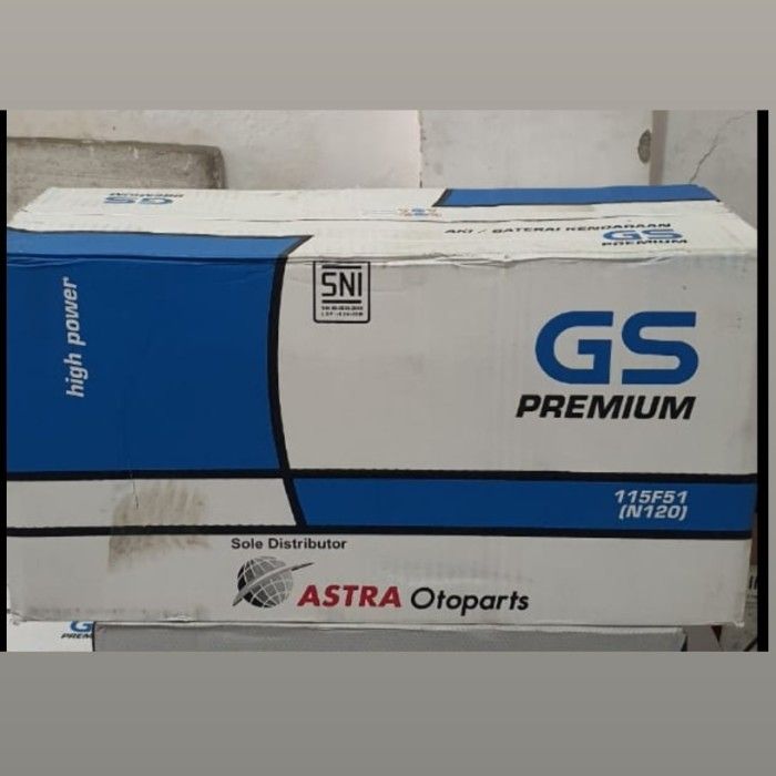 AKI MOBIL / BATTERY TYPE GS PREMIUM 115F51/N120 12V 120AH | Lazada Indonesia