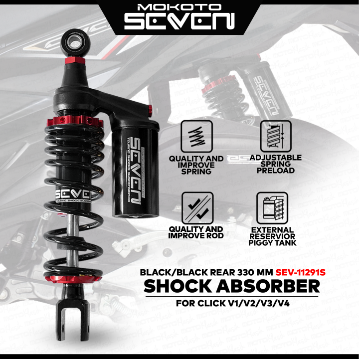 MOKOTO SEVEN SERIES REAR SHOCK ABSORBER 330MM HIGH SUPENSION SHOCK ...