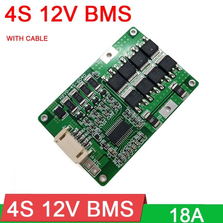 4s 12v 18a Bms W Balance Lifepo4 Lithium Iron Phosphate Protection Board 12.8v 32650 20a Current ...
