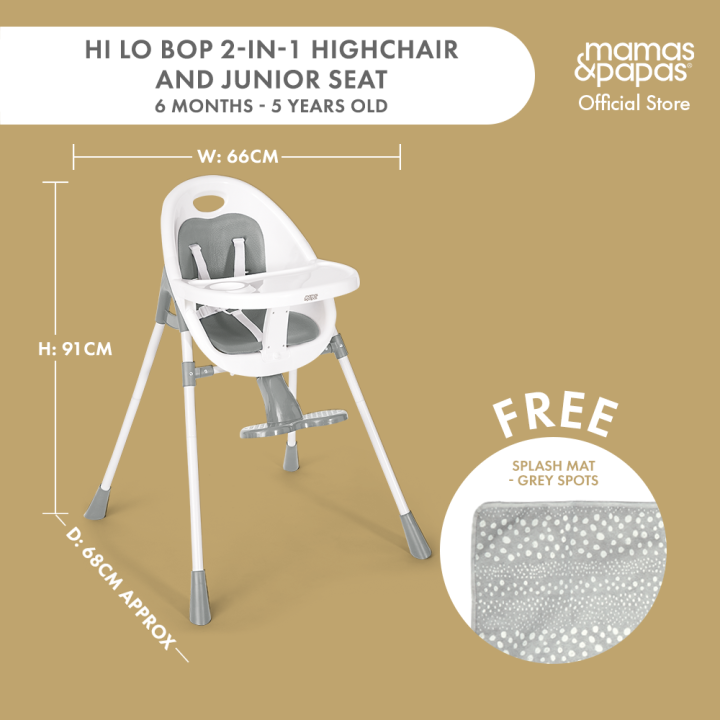 Feeding Gear Bundle: Mamas and Papas Hi Lo Bop 2-in-1 Highchair and ...