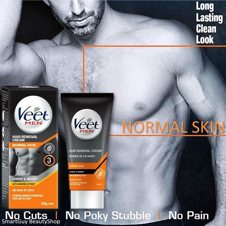 Veet Hair Removal Cream for Men Normal Skin 50g ครีมกำจัดขนบริเวณ ...