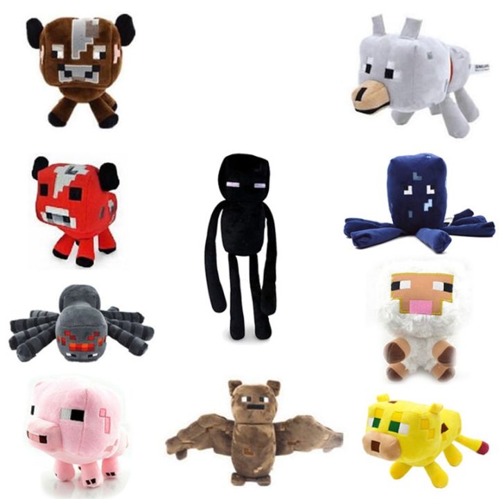 New Minecrafter Plush Toys Enderman Ocelot Pig Sheep Bat Mooshroom ...