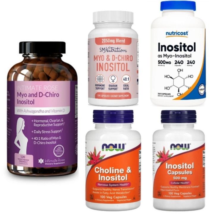Now Foods Inositol Choline Myo Inositol D Chiro Inositol For Pcos Fertility And Weight Loss