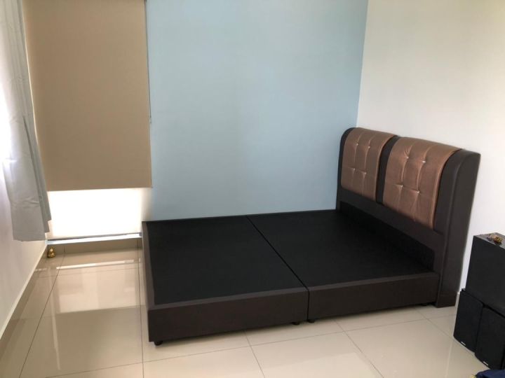 PVC Bed Divan Single / Super Single / Queen / King Bed Frame Katil Add ...