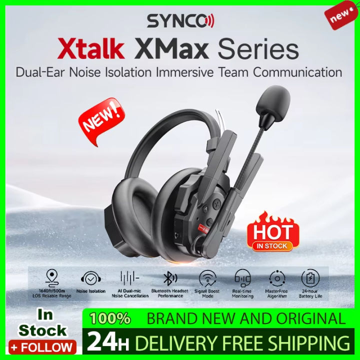 SYNCO Xtalk XMAX X1 X2 X5 Wireless Headset Microphone Full-duplex Intercom Communication System ...