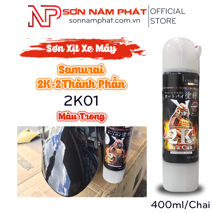 Sơn Xịt Samurai Sơn Bóng 2K 2 Thành Phần Mã 2K01 Màu Trong | Lazada.vn