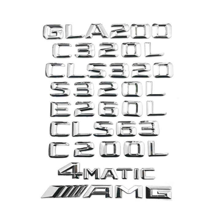 3D letter logo Rear trunk emblem sticker for Mercedes benz 2014-2015 ...