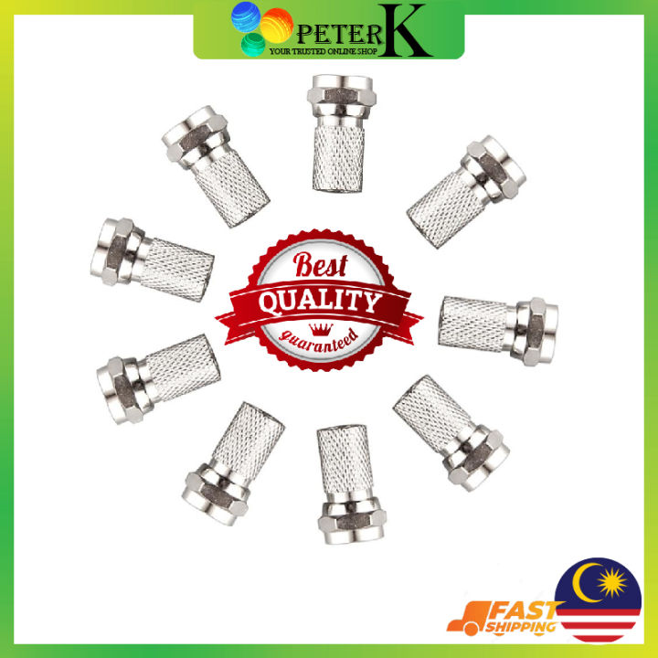 10PCS / 100PCS / PACK RG6 F CONNECTOR (F PLUG) | Lazada