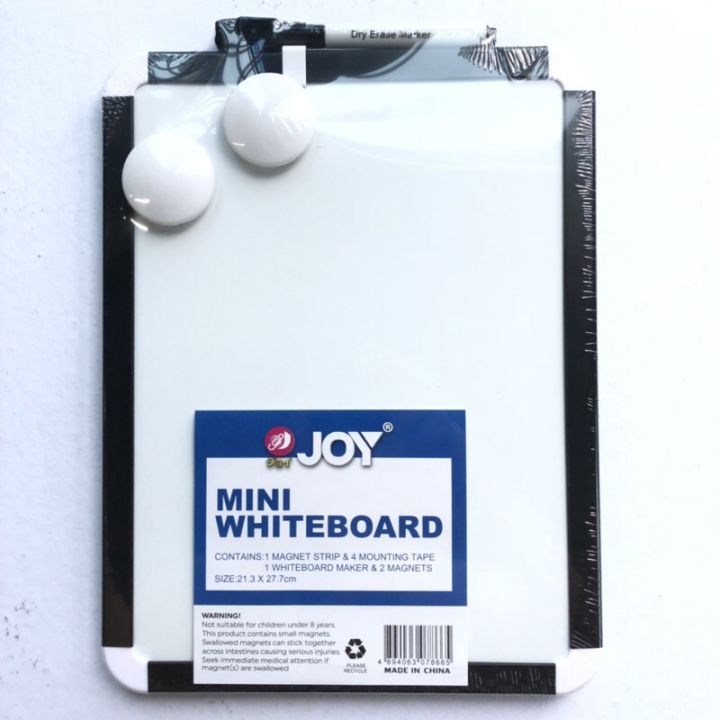 Joy Mini Magnetic Whiteboard with marker, eraser, and magnet | Lazada PH