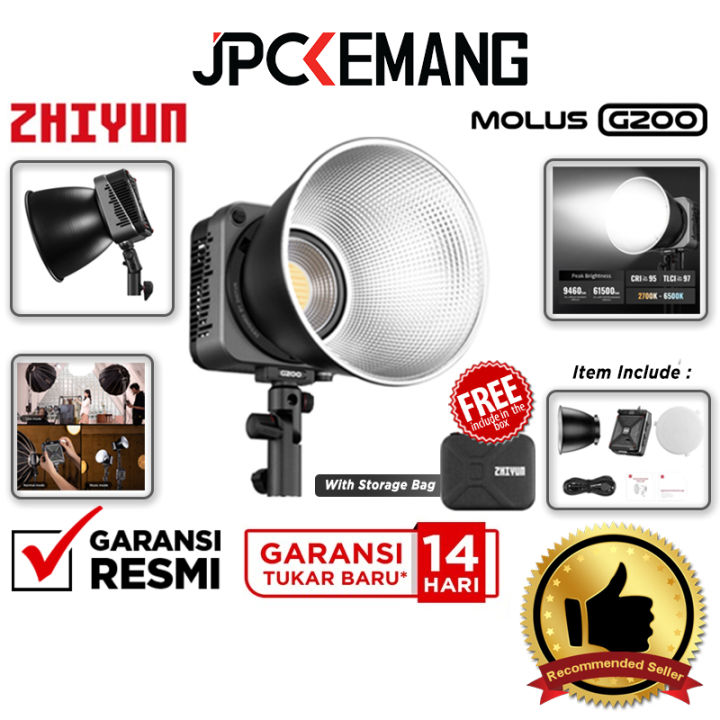 Zhiyun MOLUS G200 LED Pocket COB Light Flash G 200 Lighting JPC KEMANG GARANSI RESMI | Lazada ...