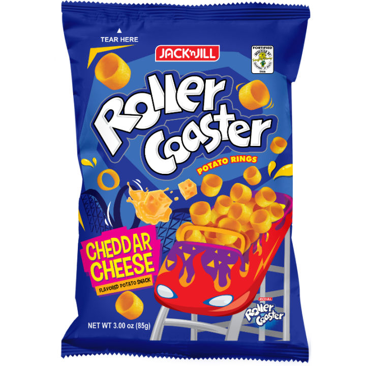 Jack 'n Jill Roller Coaster Potato Rings Cheddar Cheese Flavored Snacks ...