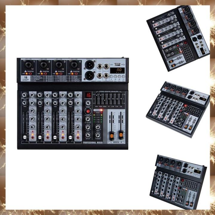 (TIPM) 4 Channel Audio Mixer Digital Mixer Sound Card Microphone Live ...
