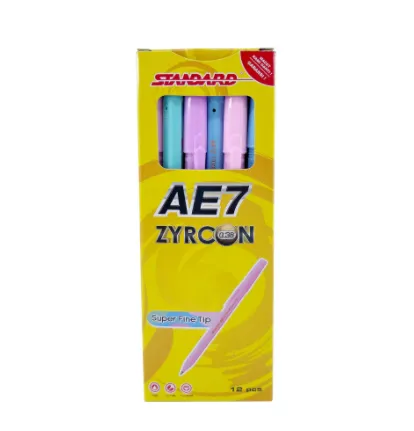 PULPEN STANDARD PEN AE7 ZYRCON ORIGINAL HITAM BIRU MERAH BLACK KANTOR ...