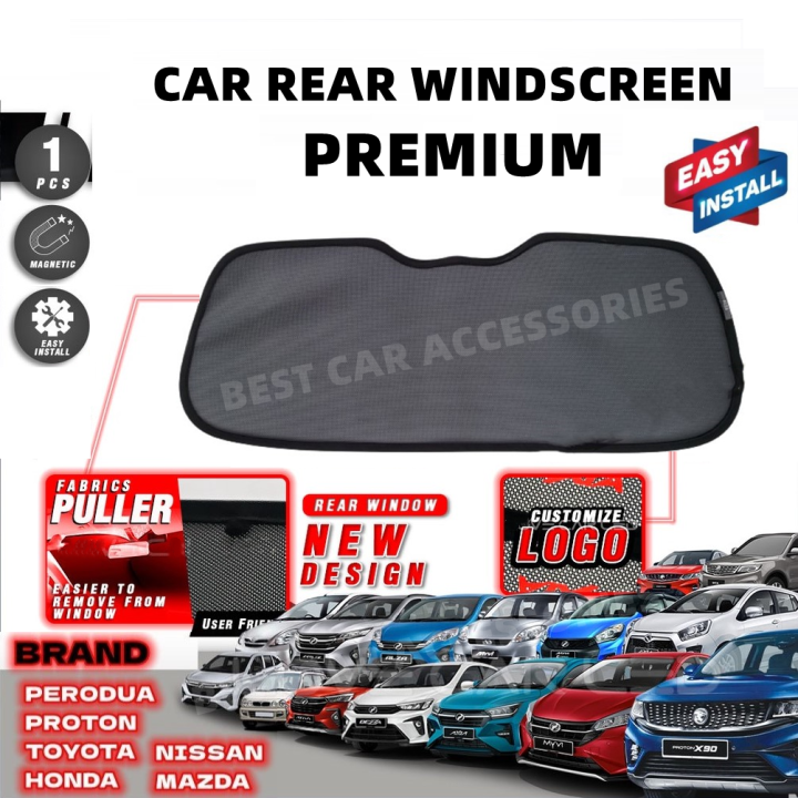 Car Rear Windscreen Car Sunshade Proton Perodua Myvi Axia Alza Aruz ...