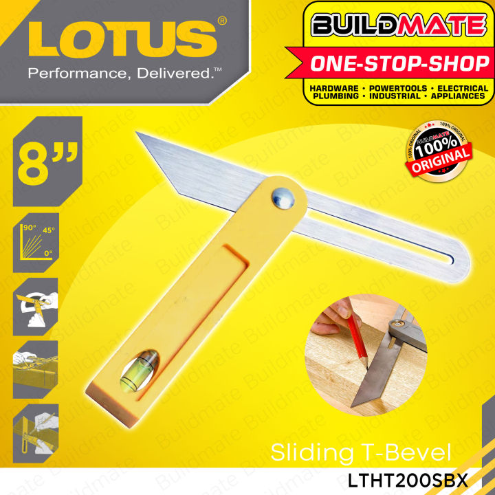 LOTUS Sliding T-Bevel 8" Inch Angle Ruler Protractor Gauge Square Level ...