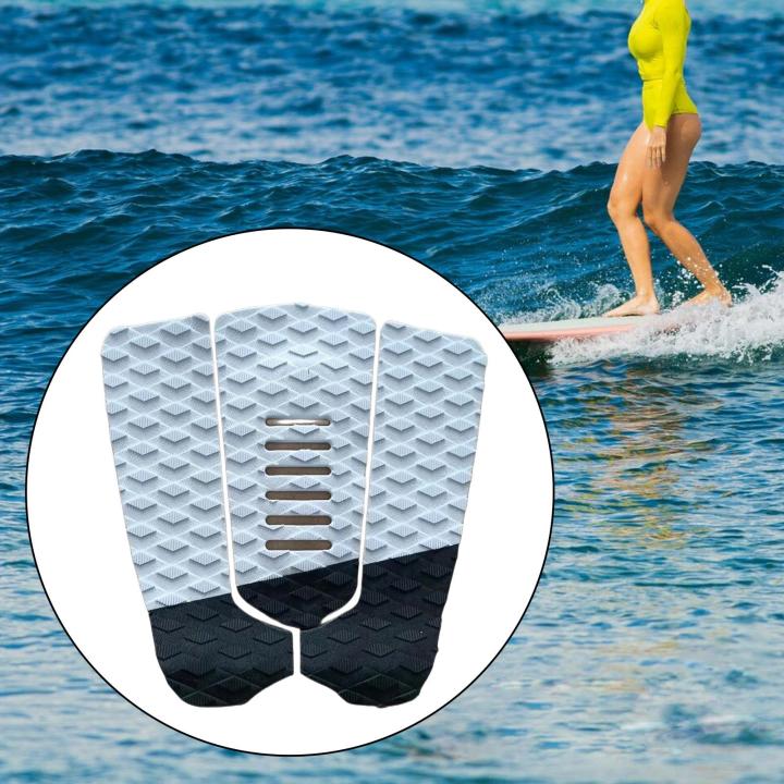 tongina 3x Surfboard Traction Pad, Deck Grip Mat Anti Slip Surf EVA Water Sports Decks Pad Tail ...