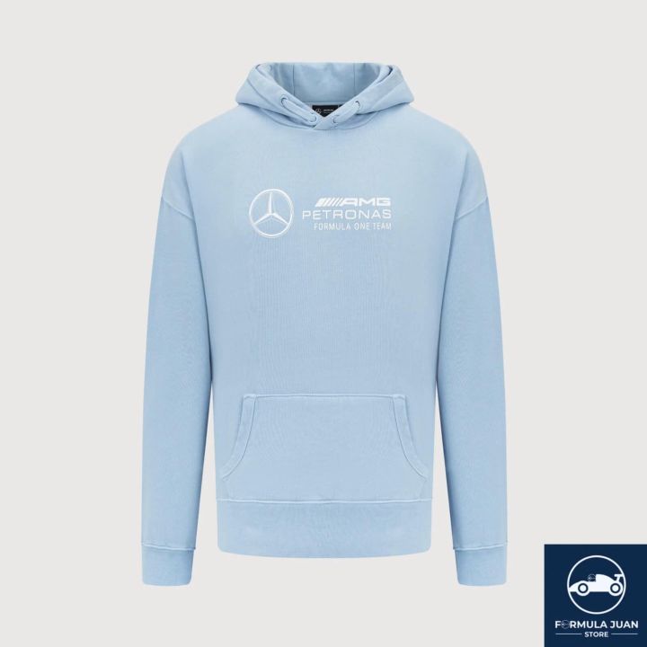 Mercedes-AMG Petronas Retro Hoodie Jacket - Blue (Official F1 Merch ...