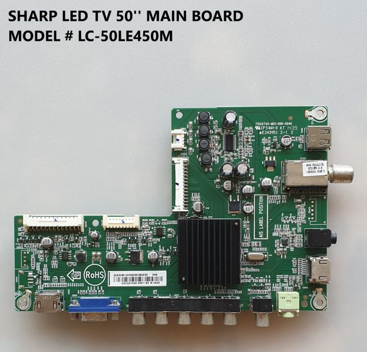 SHARP LED TV 50'' MAIN BOARD MODEL # LC-50LE450M | Lazada