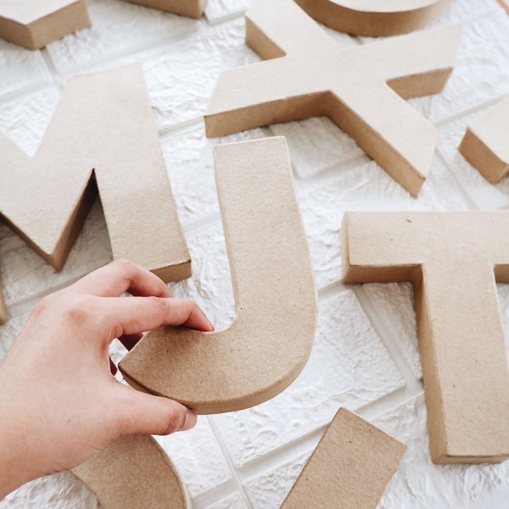 Papemelroti San Serif Kraft Letters and Numbers | Arts and Crafts | DIY ...