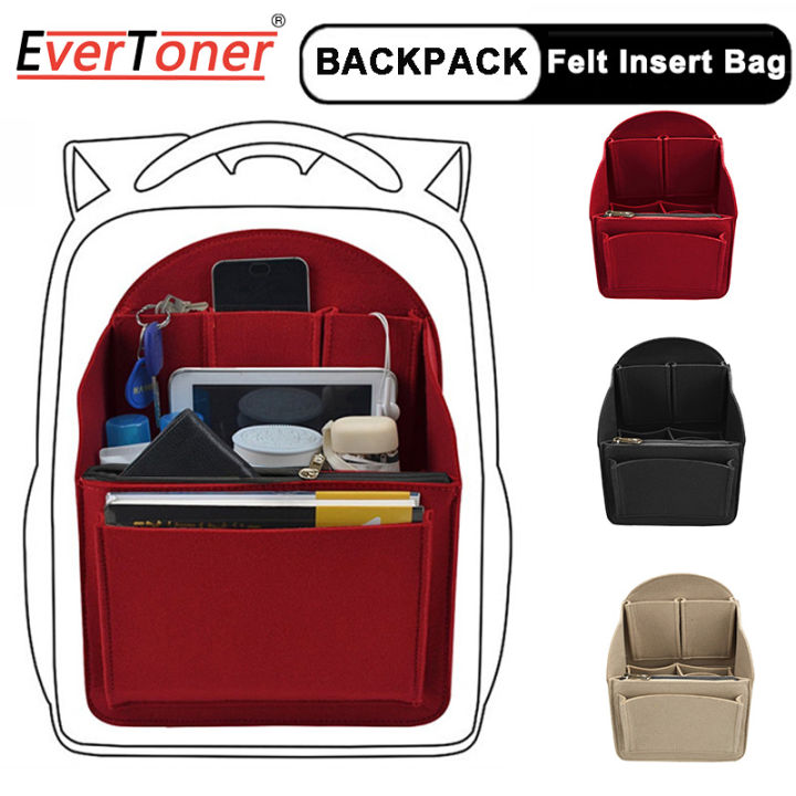 EverToner Backpack Insert Storage Bags Travel Organizer Felt Bag Insert ...