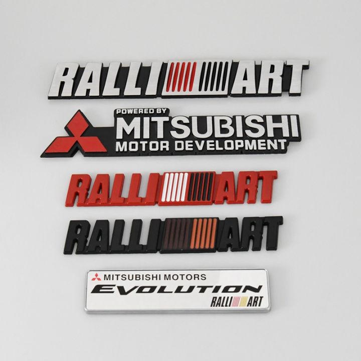 3D Car Sticker Front & Tail Sign RALLIART EVOLUTION Logo Emblem For ...