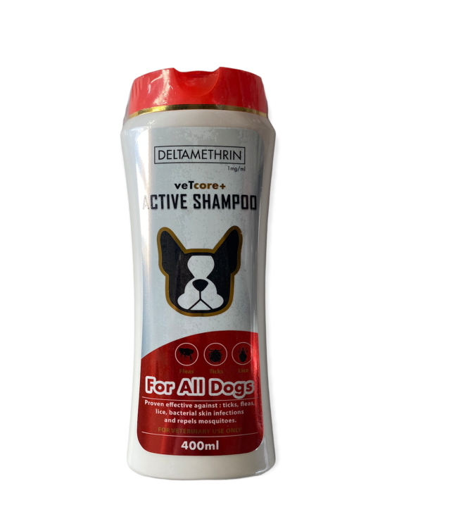 Vetcore+ Active Shampoo DELTAMETHRIN for all Dogs 400ml | Lazada PH