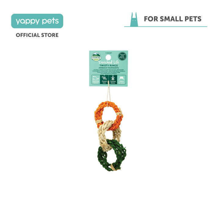Oxbow Enriched Life Twisty Rings Small Animal Natural Chews | Pet Toys ...