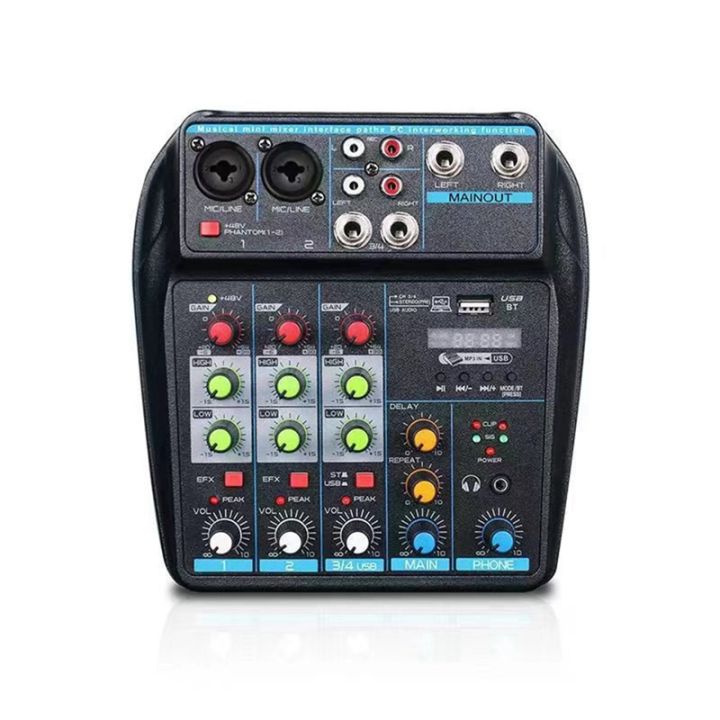 CMVI L-Professional 4-Channel USB Audio Mixer Console with Bluetooth ...