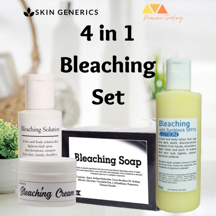 [ 10X WHITENING BLEACHING SET ] SkinGenerics 4in1 Bleaching Set with ...