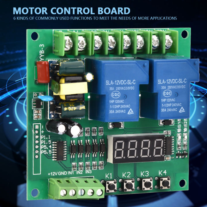 Motor Controller 220v Motor Forward Reverse Control Board Two Relay Delay Timing Cycle Module