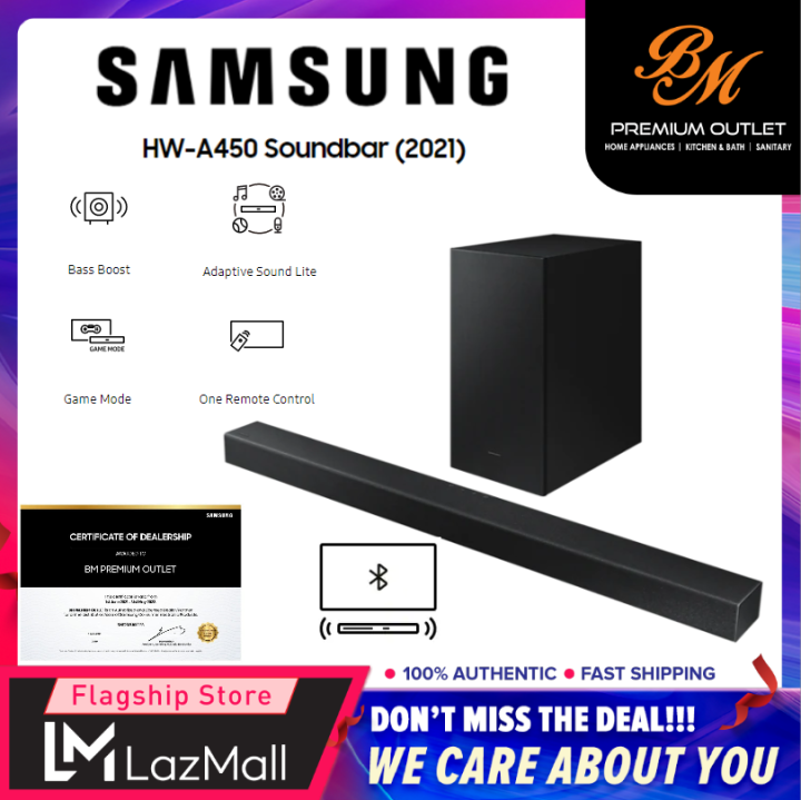 (NEW MODEL 2021) SAMSUNG [ HW-A450/XM ] HW-A450 2.1CH SOUNDBAR ...