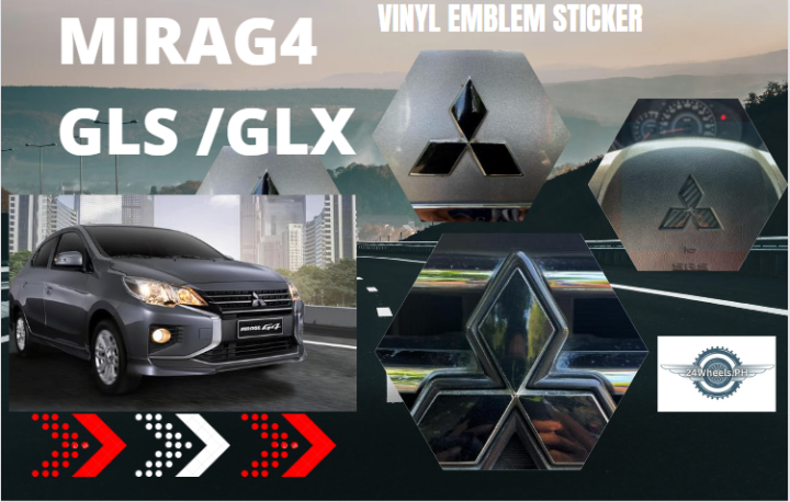 Mirage logo emblem Steering Wheel - Front & Rear Emblem Sticker | Lazada PH