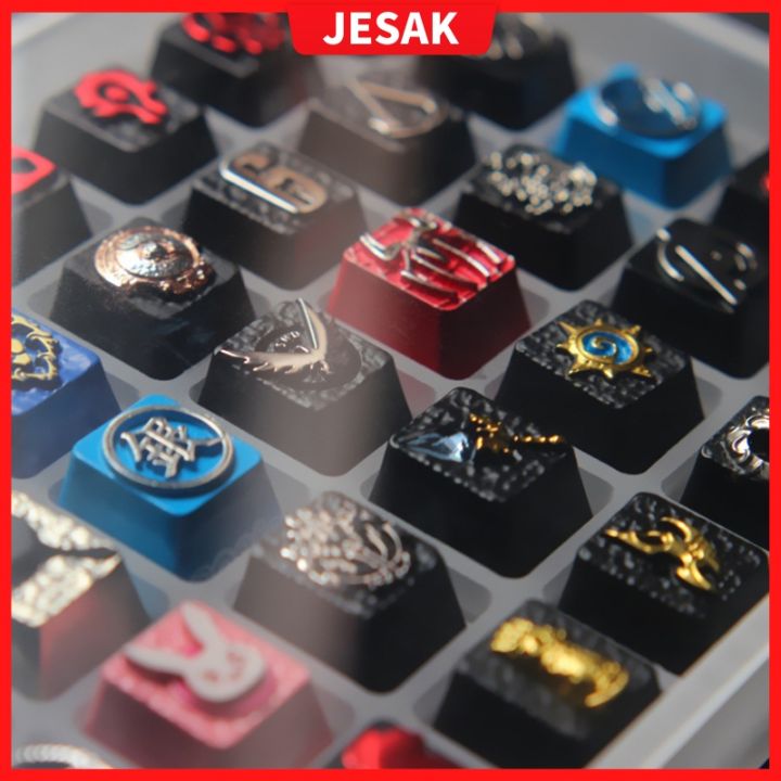 3D Game keycap metal alloy Embossment Backlit mechanical keyboard ...