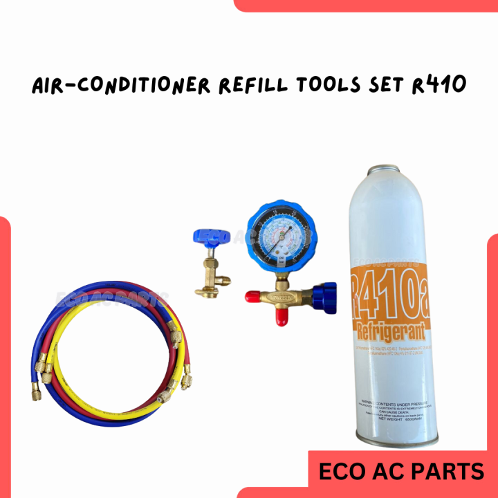 AIR-CONDITIONER REFILL TOOLS SET R410 SET // R410 + CHARGING VALVE ...