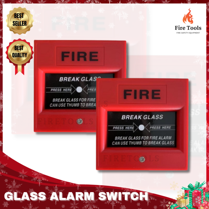Fire Alarm Switch Break Glass Manual Bell Call Safety Fire Alarm Bell and Switch | Lazada PH