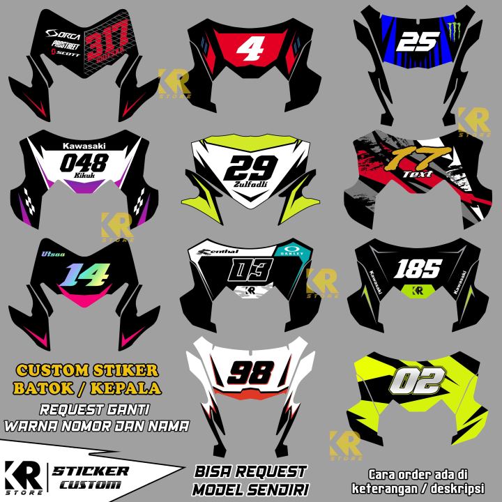 Stiker BATOK / KEPALA CRF DTRACKER KLX GORDON | Request desain | custom ...