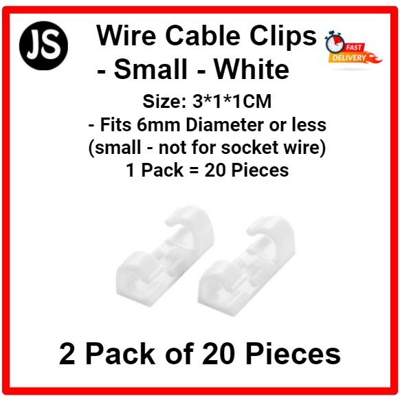 Wire Cable Clips Organizer Desktop & Workstation Clips Cord Management ...