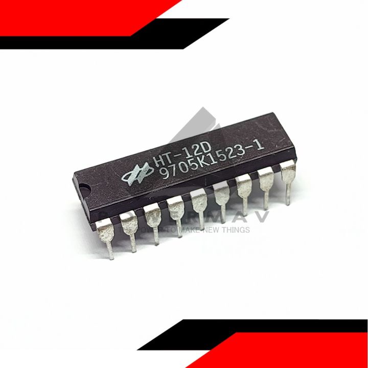 HT12D DECODER DIP IC 12-bit Decoder IC to be used with HT12E Decoded 4 ...