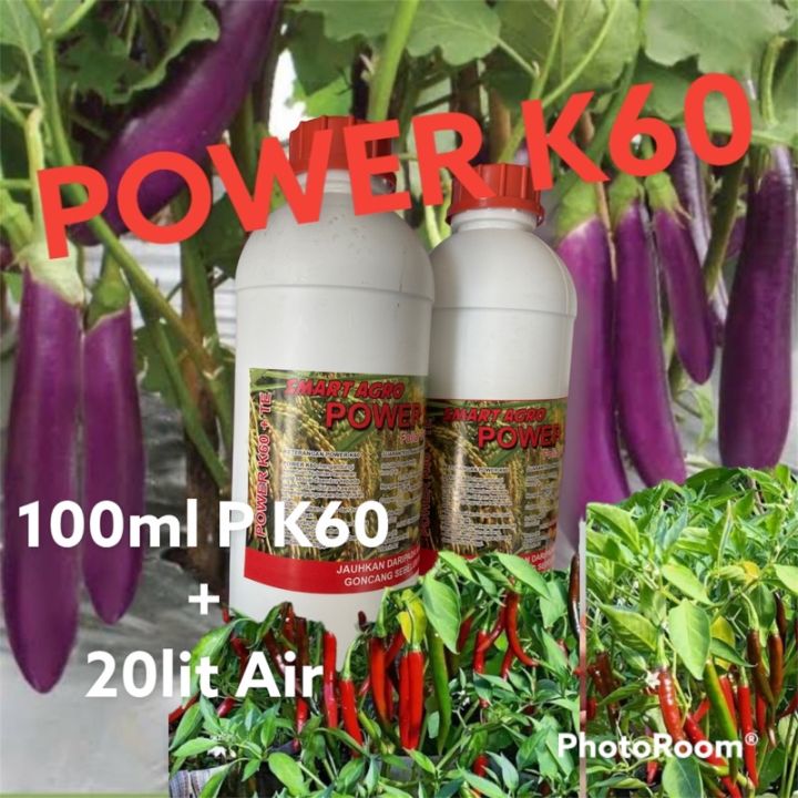 1lit / Baja Power K60 / Baja Semburan Potium 60% / Baja Cecair Buah ...