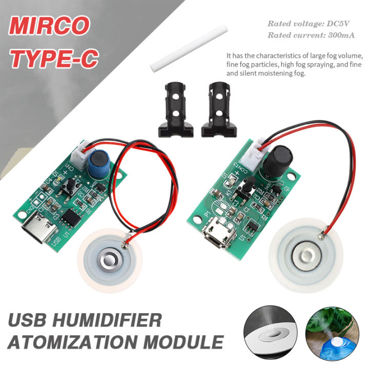 USB Mini Humidifier DIY Kits DC 5V Mist Maker And Driver Circuit Board ...