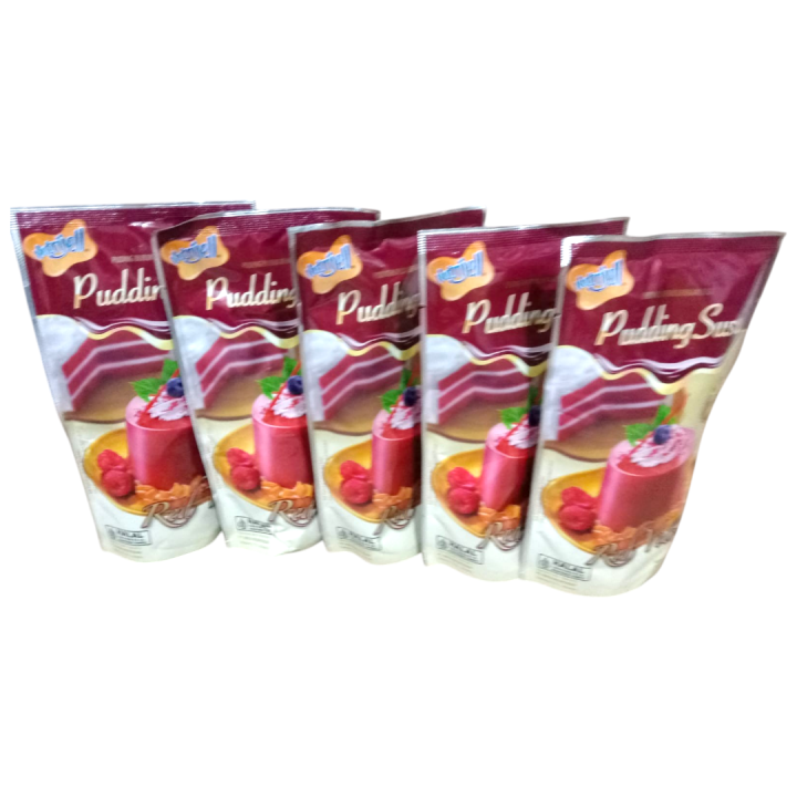 Bundle 5 Pcs - Puding Pudding Susu Bubuk Nutrijell Nutrijel Rasa Red ...