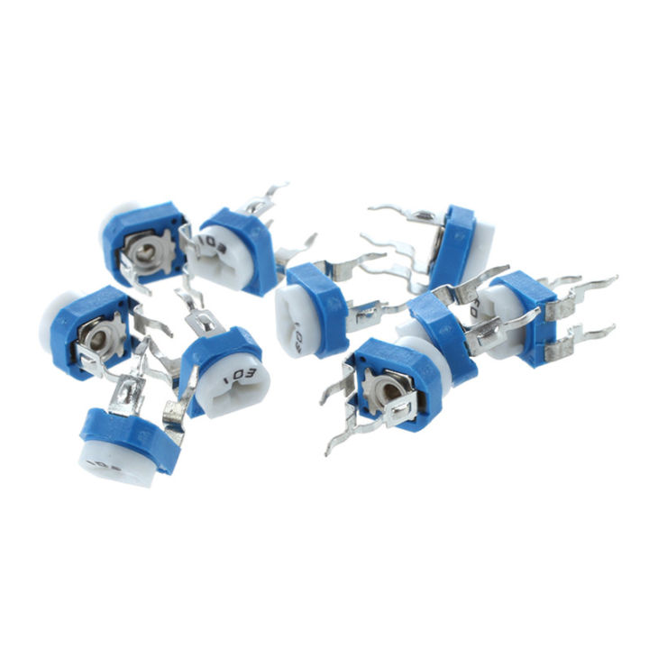 10X 6mm 10k ohm Horizontal Pot Variable Cermet Potentiometer Trimmer ...