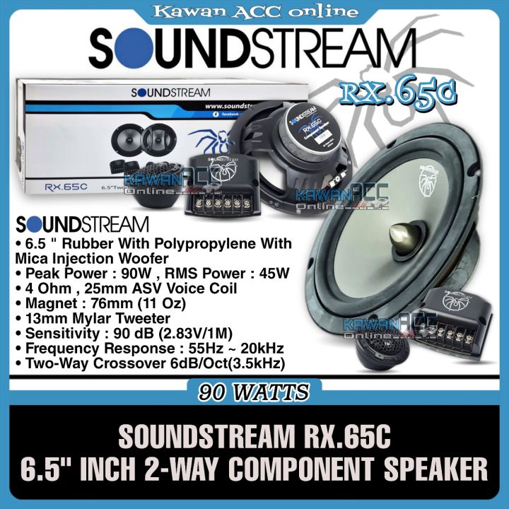 SOUNDSTREAM 6.5 inch 2 Way Component Speaker Rx.65C | Lazada