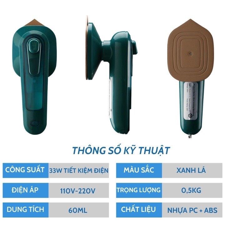 Bàn ủi hơi nước mini cầm tay du lịch bàn là hơi nước mini công suất 33W ...