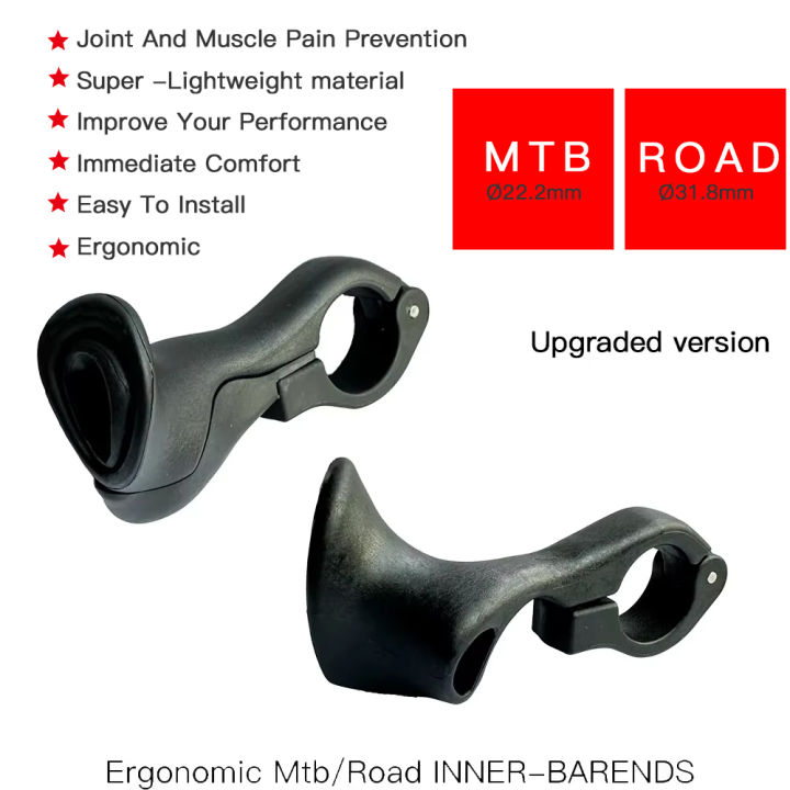 Ergonomic Design Mtb Bicycle Inner Bar ends MTB Mountain Road Gravel ...