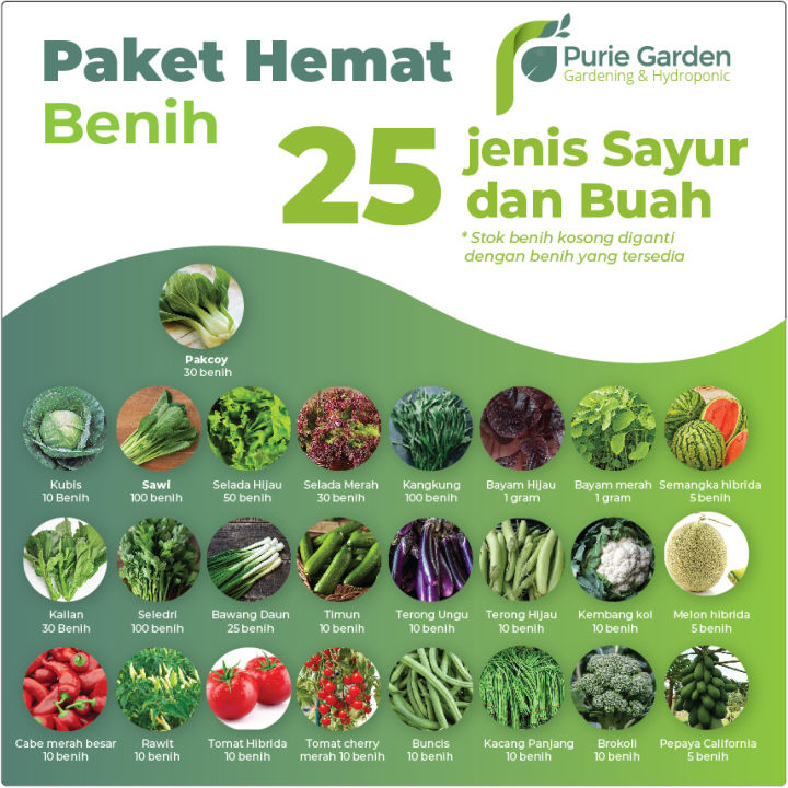 Paket Hemat 25 Jenis Benih Sayur Dan Buah | Lazada Indonesia