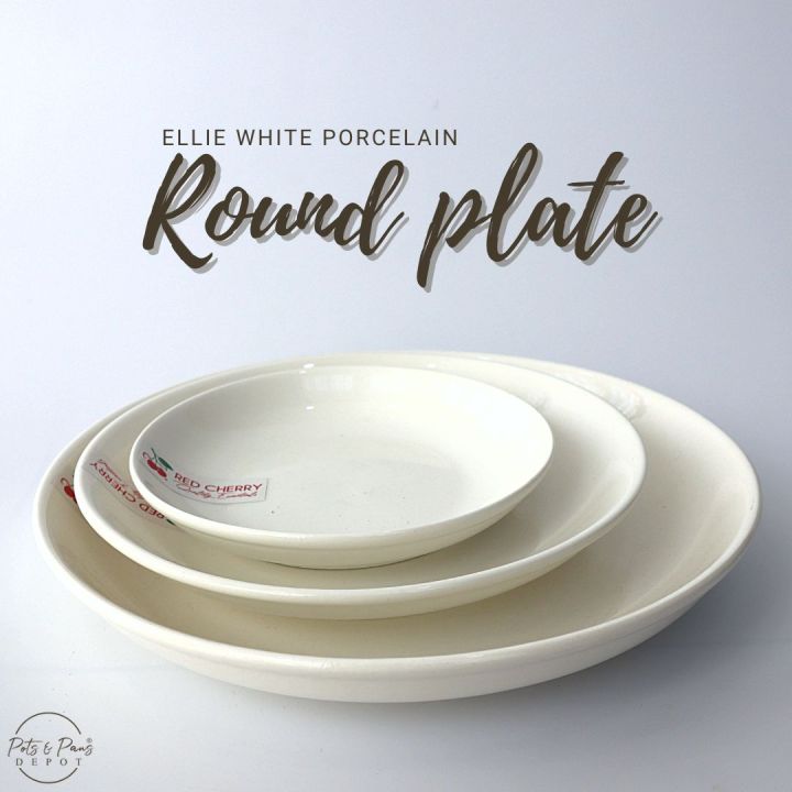 Ellie White Porcelain Round Plate | Lazada PH